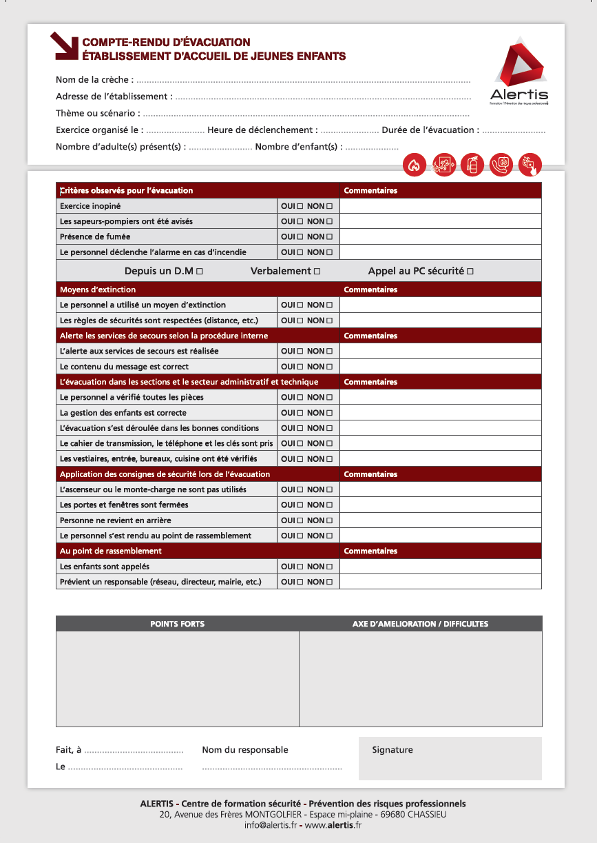 Exercice d'évacuation dans les crèches, internats, écoles, collèges et lycées : obligations